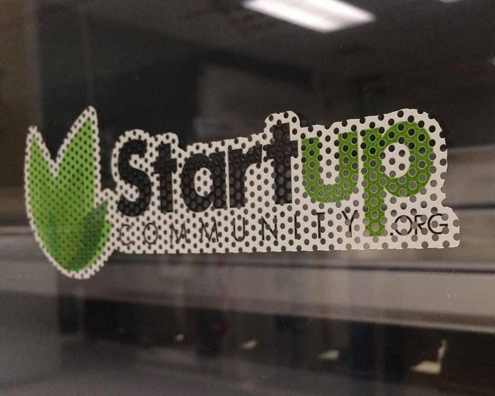 See Thru Perforated Window Vinyl | Sticker Genius