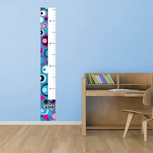 Personalized Groovy Circles Growth Chart for Boys & Girls