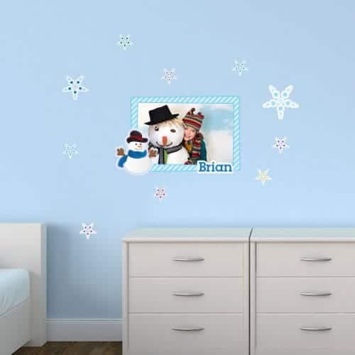 Snowman Sticker Frame | Picture Frame Wall Decal
