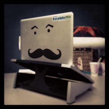 Moustache Mac Restickables Set | Sticker Genius