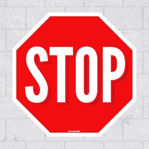 Stop Sign Sticker | Road Sign Wall Decals | Sticker Genius