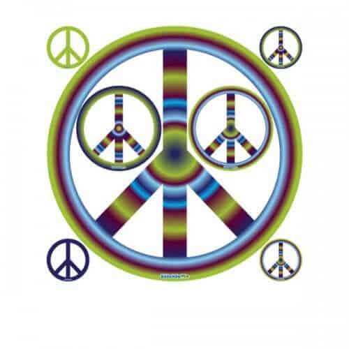 Blue & Green Peace Sign Stickers Pack | Sticker Genius