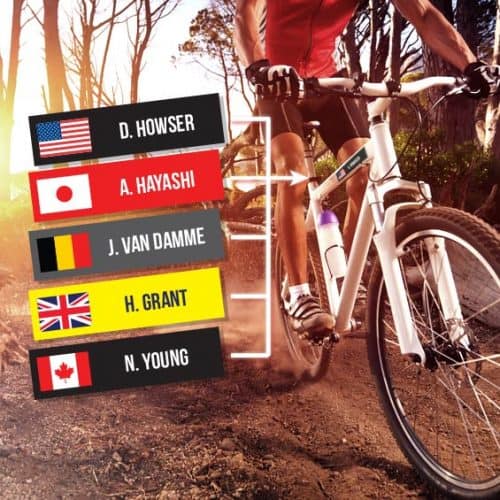 Bike Name Stickers | Name Tags for Bikes | Sticker Genius