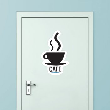 Removable Coffee Cafe Sign Door Sticker | Sticker Genius