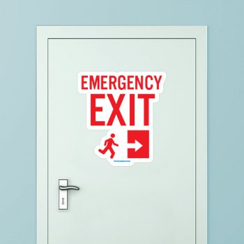 Emergency Exit Signs | Emergency Exit Stickers | Sticker Genius