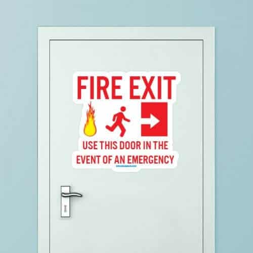 Fire Exit Stickers | Custom Door Decal | Fire Exit Signs