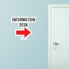 Information Desk Sign | Info Help Desk Sticker | Sticker Genius