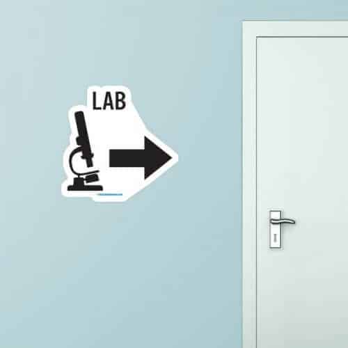 Laboratory Graphic | Lab Room Sign | Sticker Genius