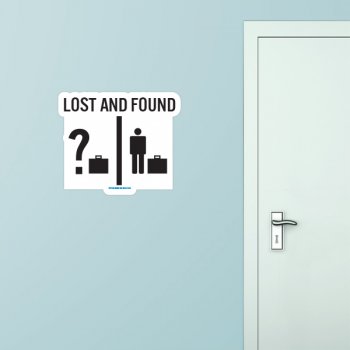 Lost and Found Sign | Lost and Found Symbol Wall Graphic