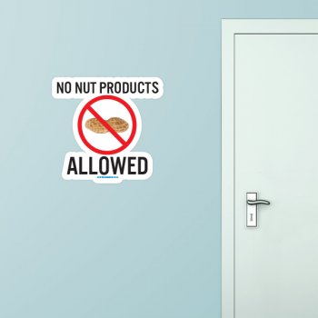 No Nut Products Sign | Nut Allergy Sign | Sticker Genius