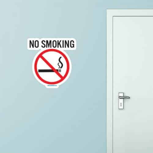 Repositionable No Smoking Circle Wall Graphic | Sticker Genius