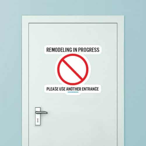 Reusable Remodeling in Progress Decal | Sticker Genius