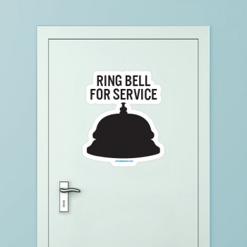 Ring Bell For Service Sign | Ring Bell Sticker | Sticker Genius