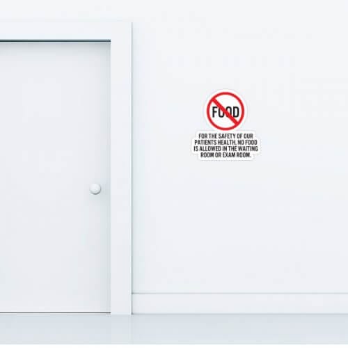 No Food Allowed in This Area for Safety Sign | Sticker Genius