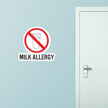 Milk Allergy Sign | No Milk Sign | Sticker Genius