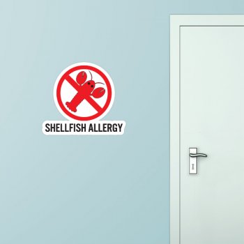Shellfish Allergy Wall Graphic | Sticker Genius