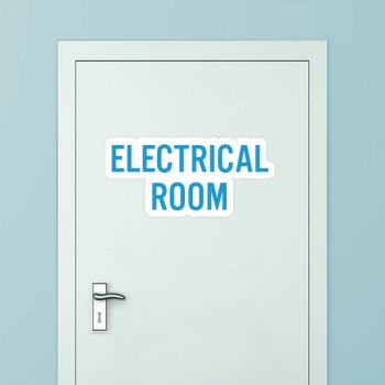 Removable Electrical Room Door Sign | Sticker Genius