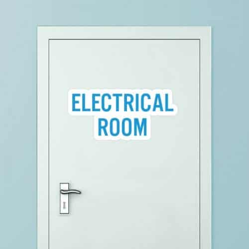 Removable Electrical Room Door Sign | Sticker Genius