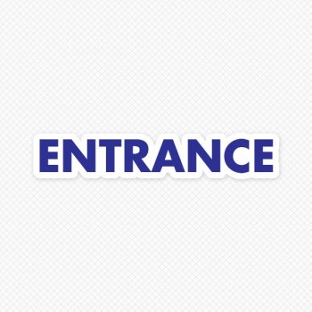 Entrance Door Sticker | Entrance Symbol Wall Graphic