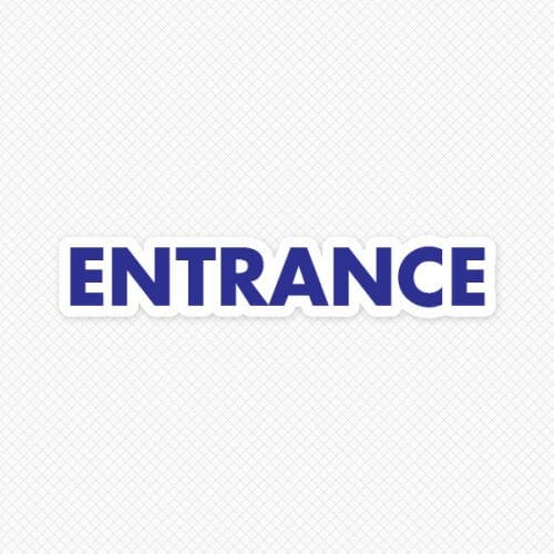 Entrance Door Sticker | Entrance Symbol Wall Graphic