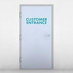 Customer Entrance Signs | Custom Door Decals | Sticker Genius