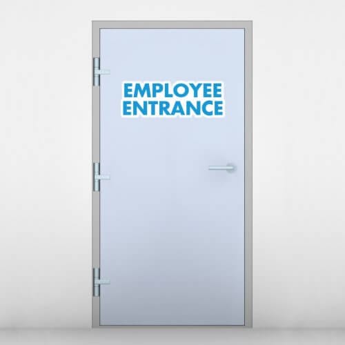 Employee Entrance Signs | Staff Only Door Sign