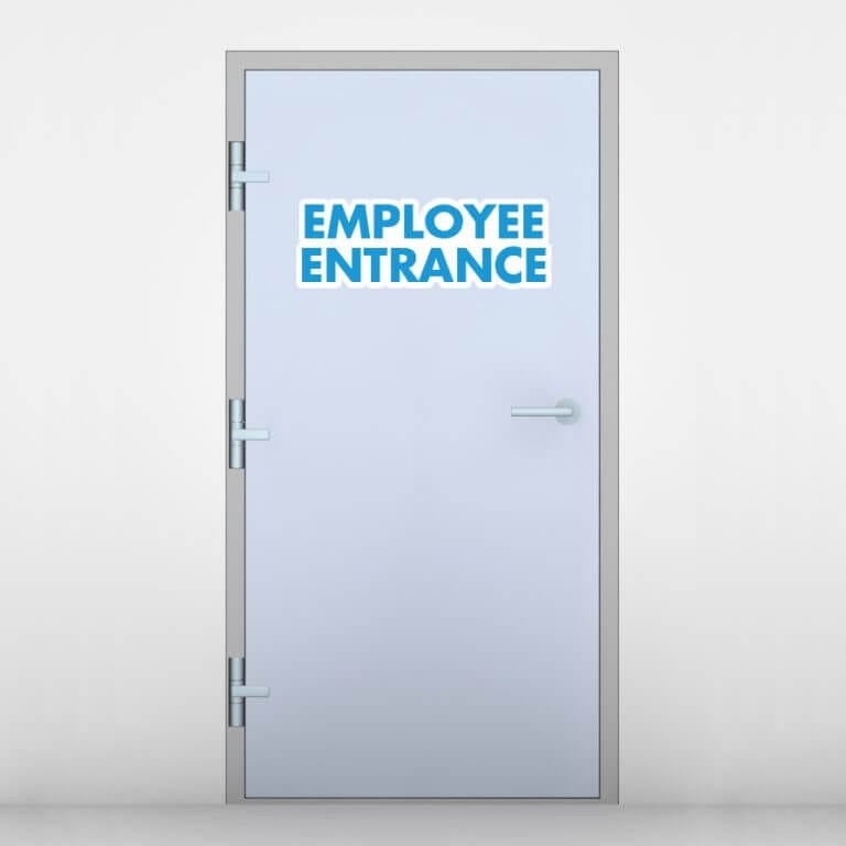 Employee Entrance Signs | Staff Only Door Sign