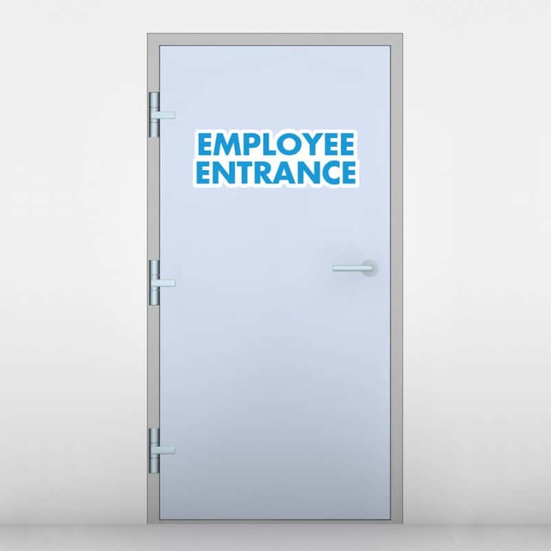 Employee Entrance Signs | Staff Only Door Sign