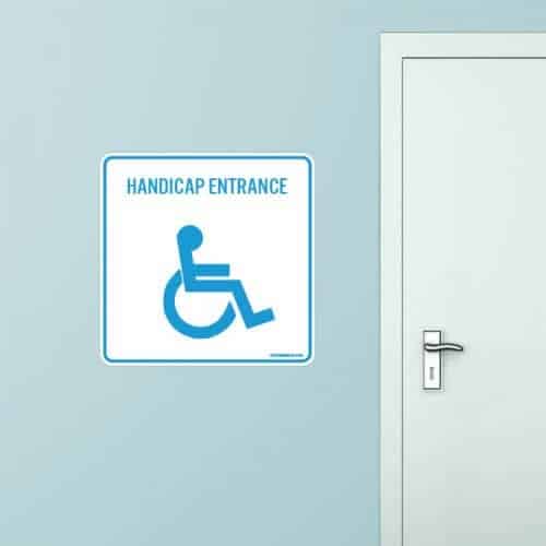 Handicap Entrance Sign | Handicap Parking Decal | Sticker Genius