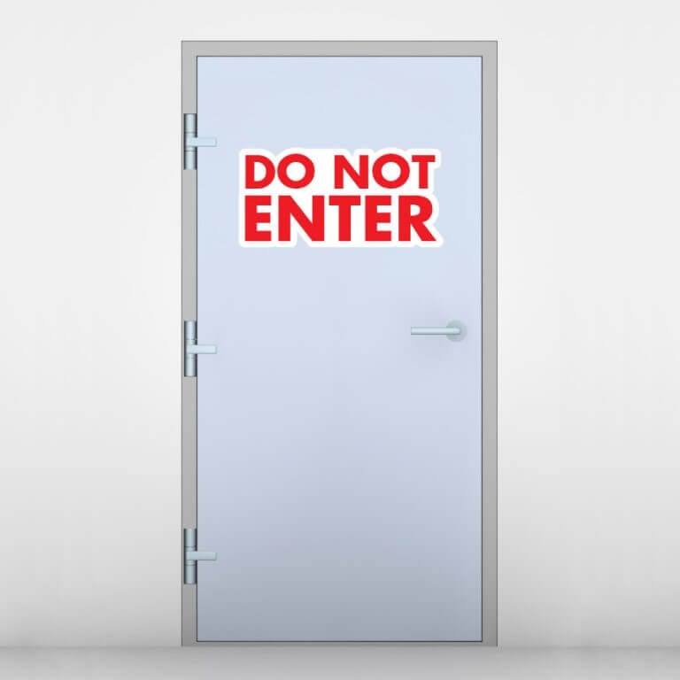 Reusable Do Not Enter Decal Sticker | Sticker Genius