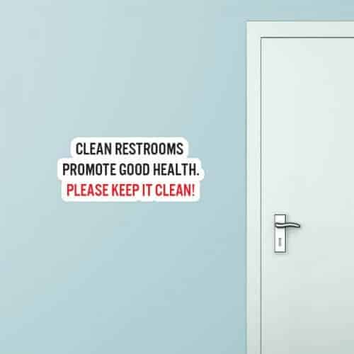 Please Keep It Clean Bathroom Rules Wall Sticker