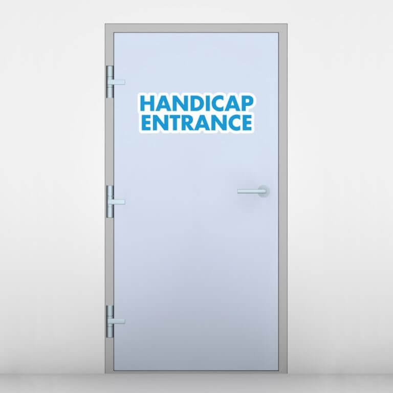 Handicap Entrance Door Graphic | Sticker Genius
