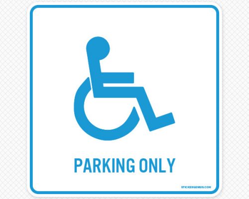 Handicap Parking Wall Graphic | Sticker Genius