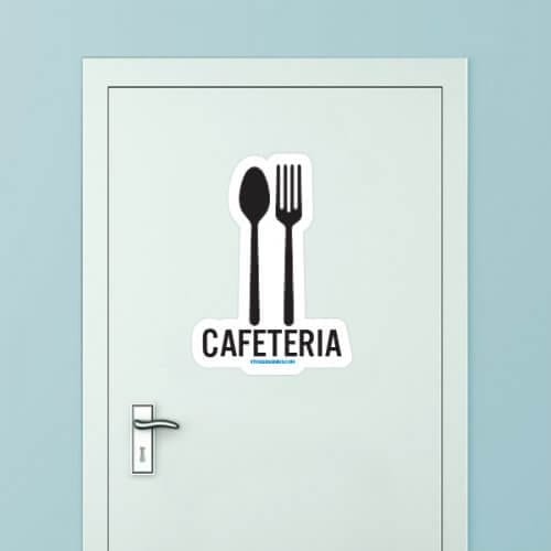 Cafeteria Sign | Custom Cafeteria Symbol Door Sticker