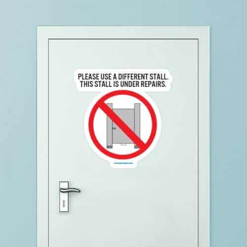 Restroom Out of Order Sign Wall Decals | Sticker Genius