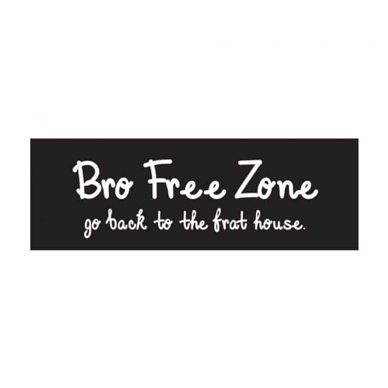 Black and White Bro Free Zone Car Decal | Sticker Genius