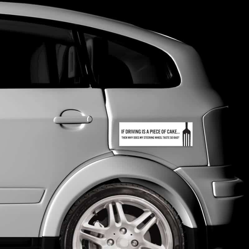Piece Of Cake Car Sticker | Sticker Genius