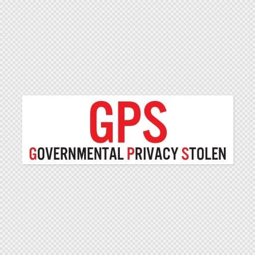 White GPS Bumper Sticker | GPS Car Sticker | Sticker Genius