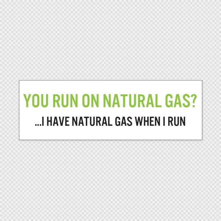 Natural Gas Bumper Sticker for Car | Sticker Genius