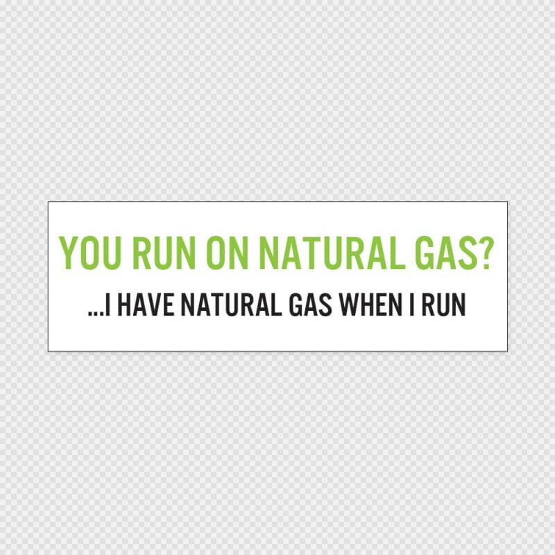Natural Gas Bumper Sticker for Car | Sticker Genius