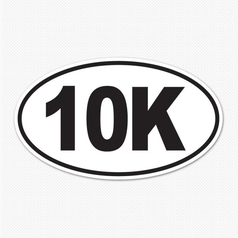10K Sticker | Running Bumper Stickers | Sticker Genius