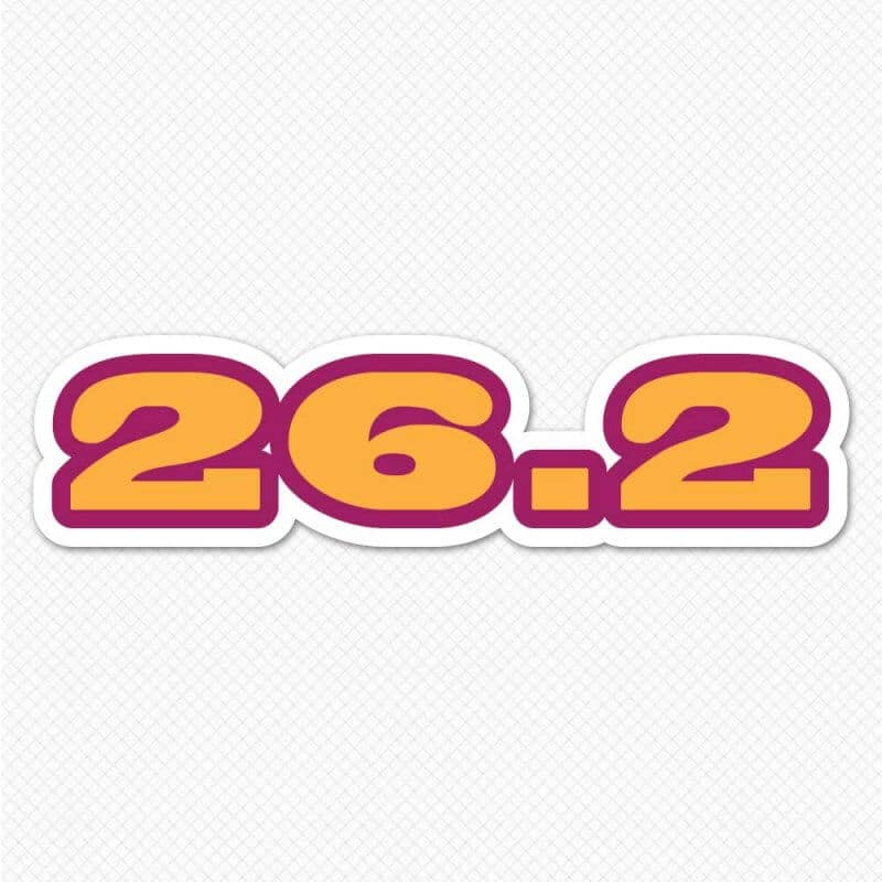 26.2 Decal For Car | 26.2 Marathon Bumper Sticker