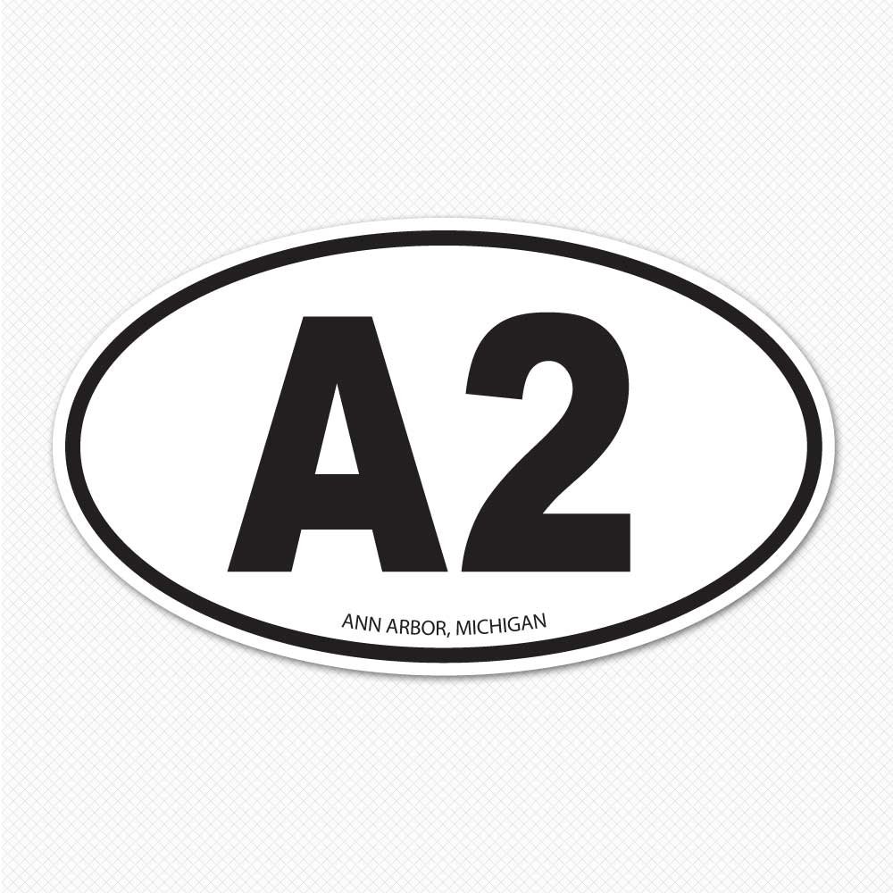 Ann Arbor Oval A2 Sticker | Sticker Genius