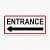 Main Entrance Sign with Arrow | Entrance Arrow Wall Sticker