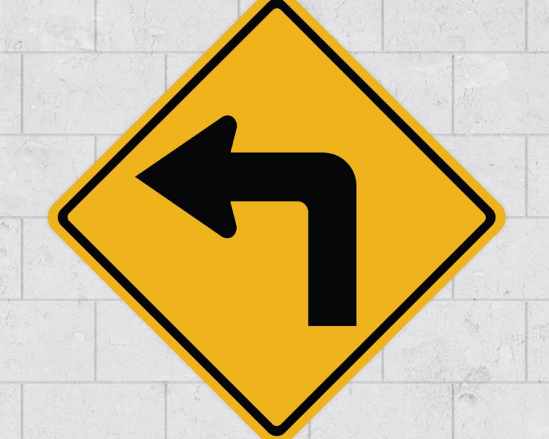 Right Turn Sign | Right Turn Sticker | Sticker Genius