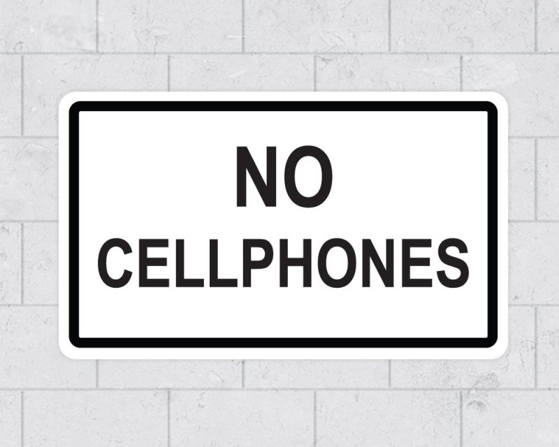 No Cell Phone Sign | No Phone Sign | Sticker Genius