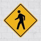 Pedestrian Crosswalk Sign | People Crossing Sign | Sticker Genius