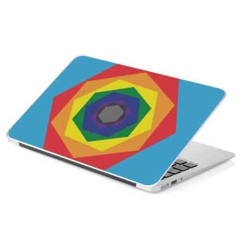 Rainbow Hexagon Laptop Sticker Skin | Customized Laptop Cover