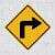 Right Turn Sign | Right Turn Sticker | Sticker Genius