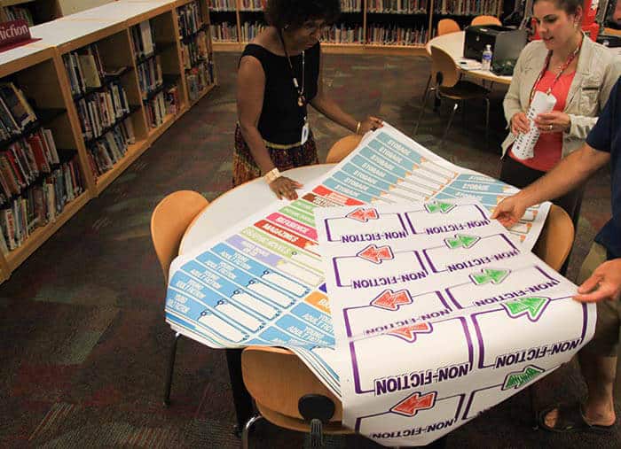 Restickable School Media Center Signs | Sticker Genius